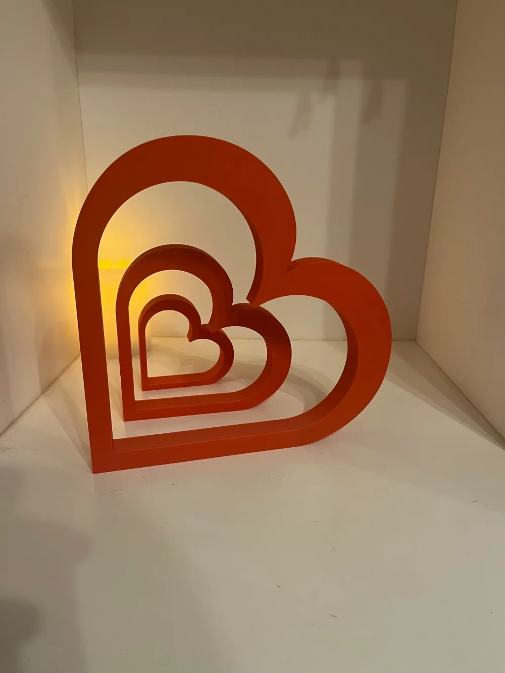 Triple love heart valentines decoration by WWprints - MakerWorld