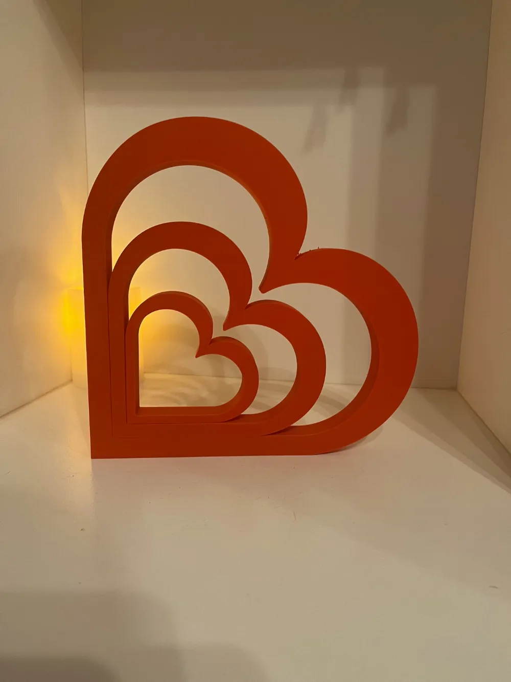 Triple love heart valentines decoration by WWprints - MakerWorld