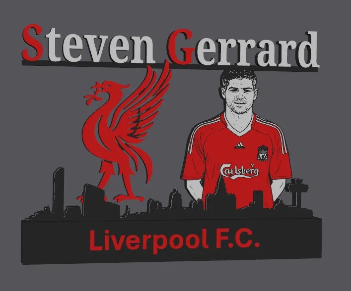 Premier League - Liverpool FC Steven Gerrard - Free 3D Print Model ...