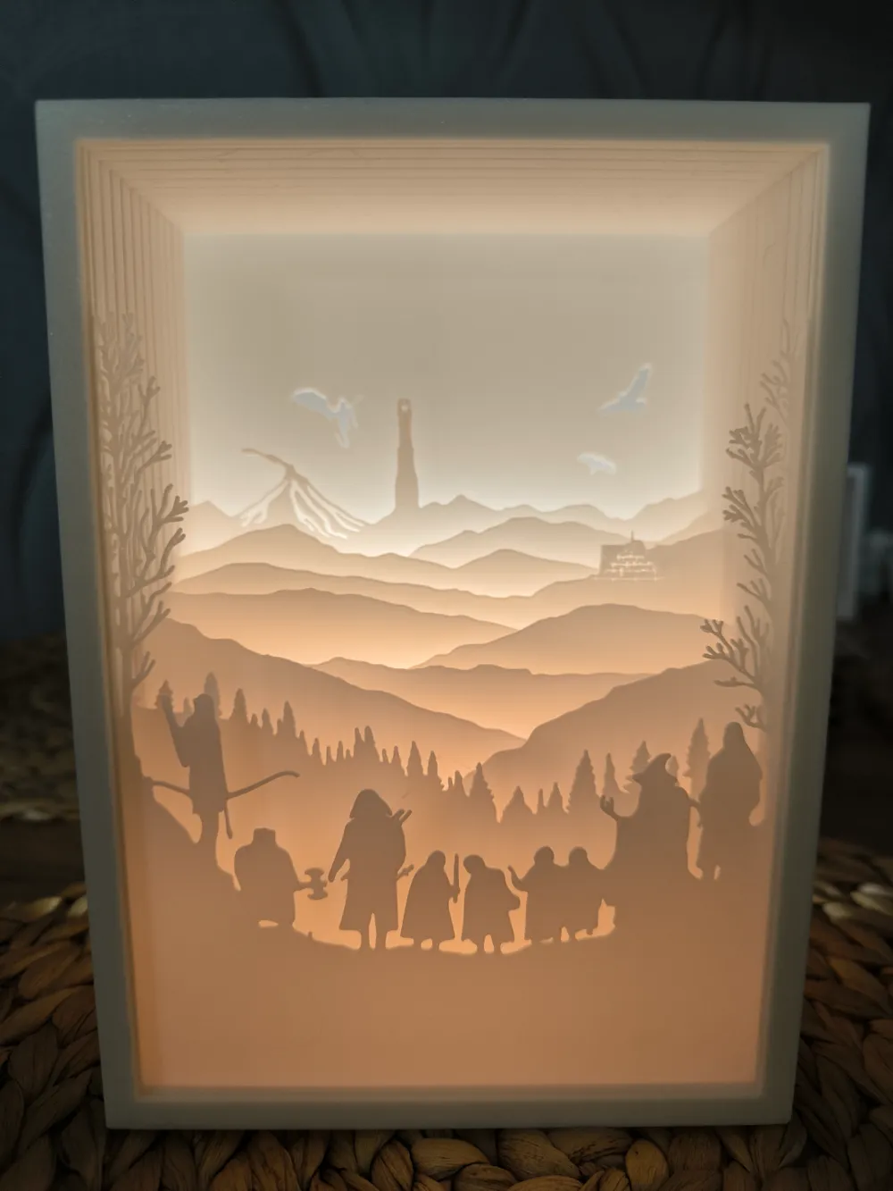 The Lord of the Rings Shadow Box Light Box LOTR by deLira MakerWorld ...