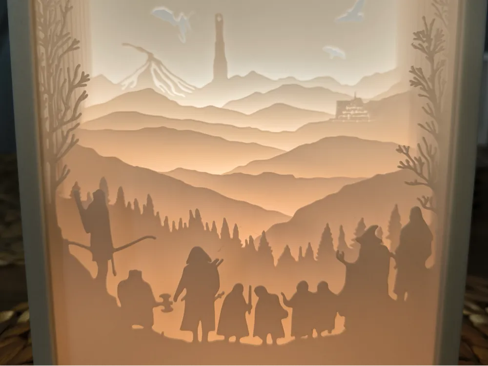The Lord of the Rings Shadow Box Light Box LOTR by deLira - MakerWorld