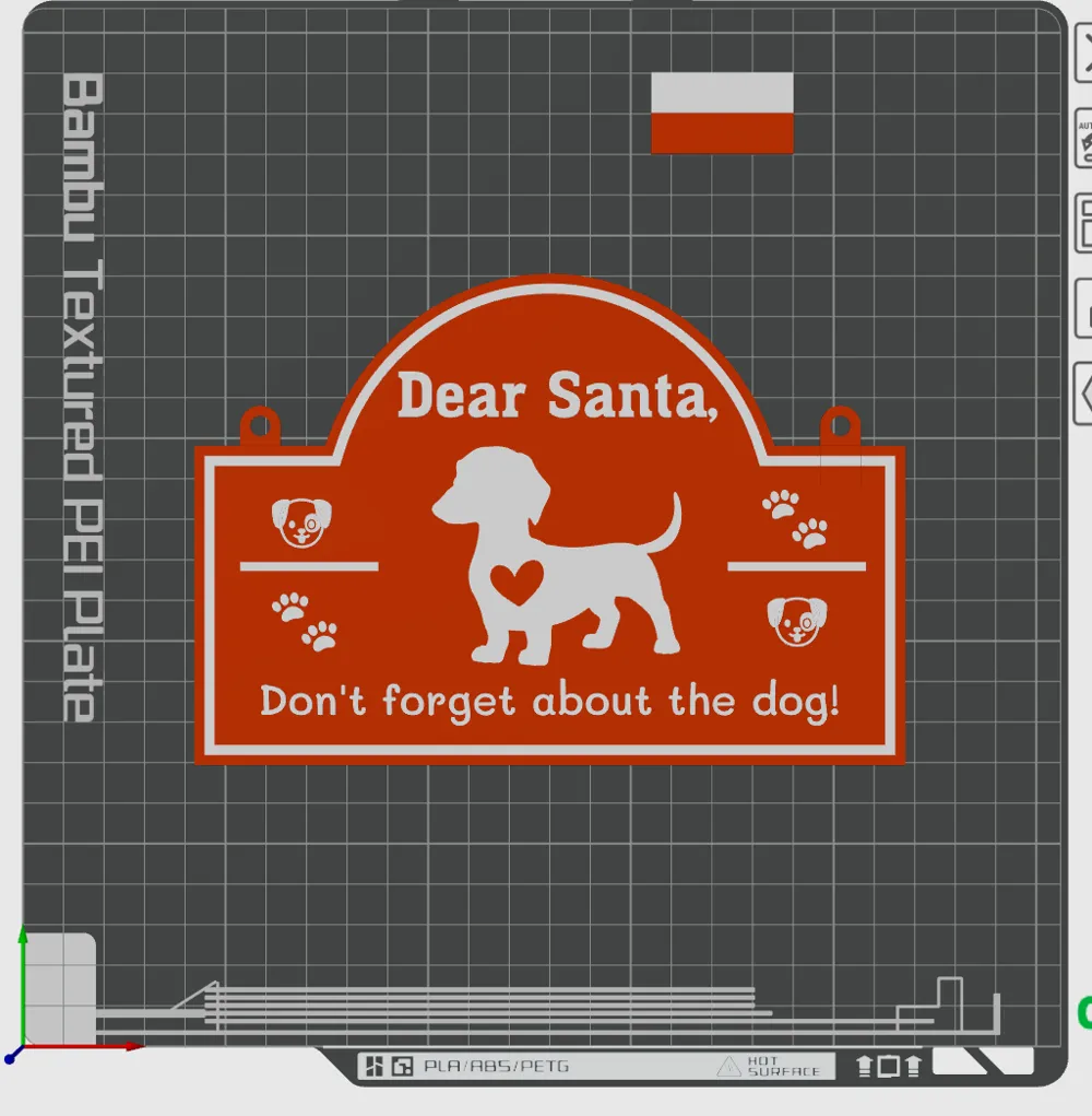 Christmas Dog Sign / Santa / Holiday Sign / Funny by 3D Prints This ...