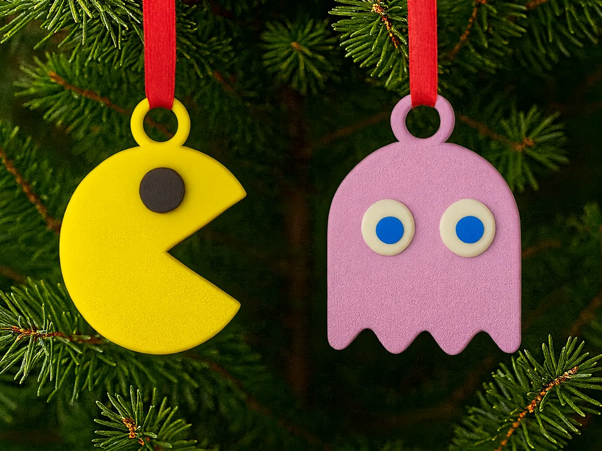 PAC-MAN Christmas tree ornament by faffi MakerWorld: Download Free 3D ...