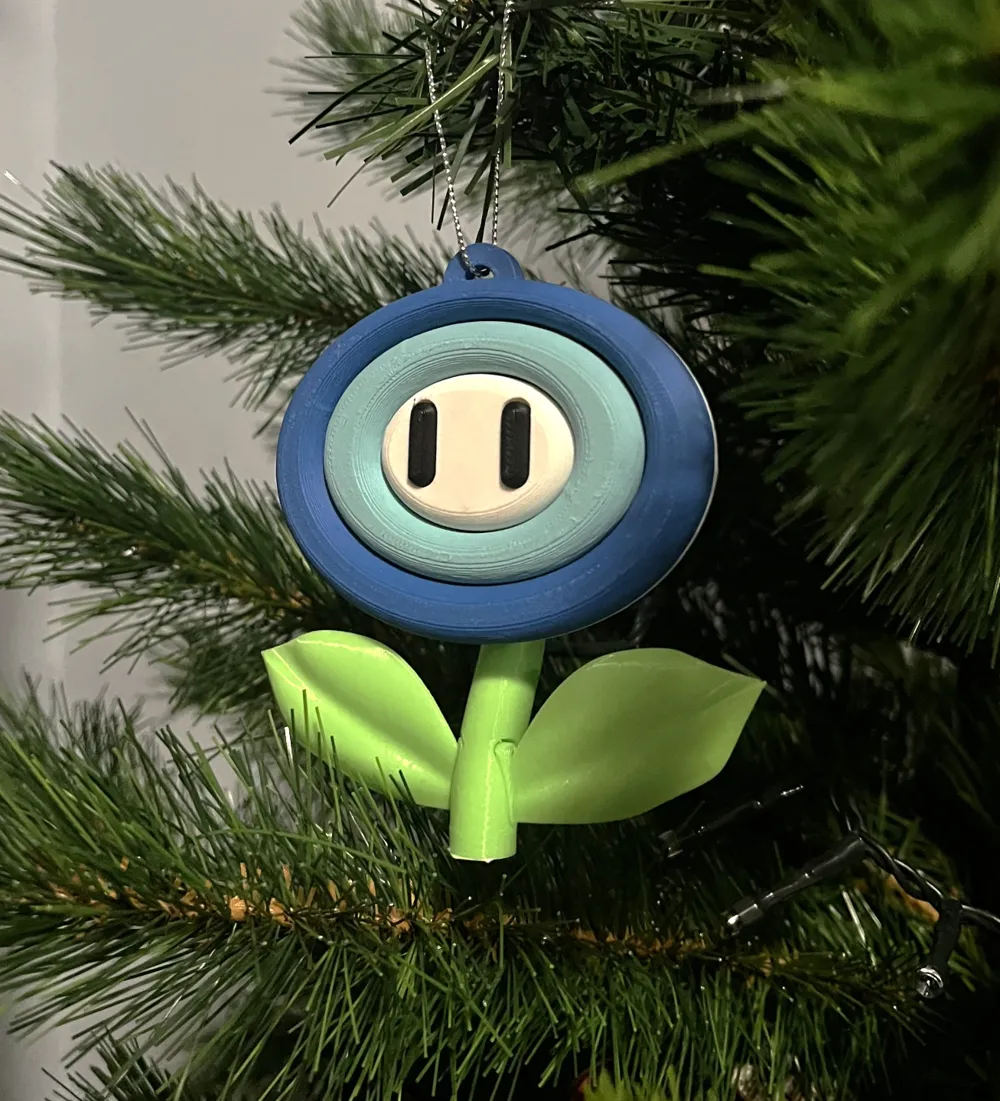 Super Mario red and blue flowers Christmas tree decoration Remixed by ...