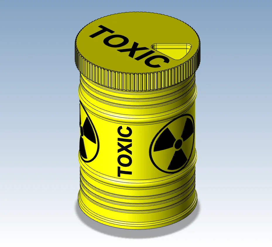 Radioactive oil barrel for pills | Toxic pill barrel | Techro3D by ...