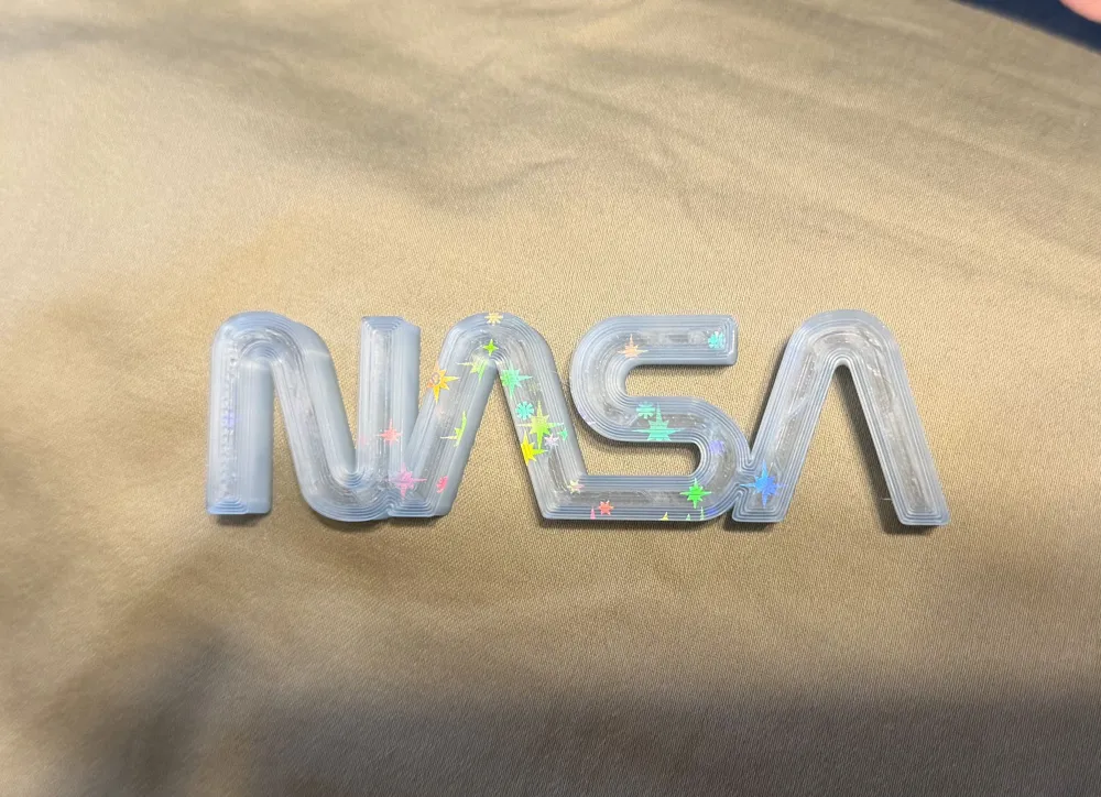 NASA Retro Logo - Trasparent 3d Effect Plate - Free 3D Print Model ...