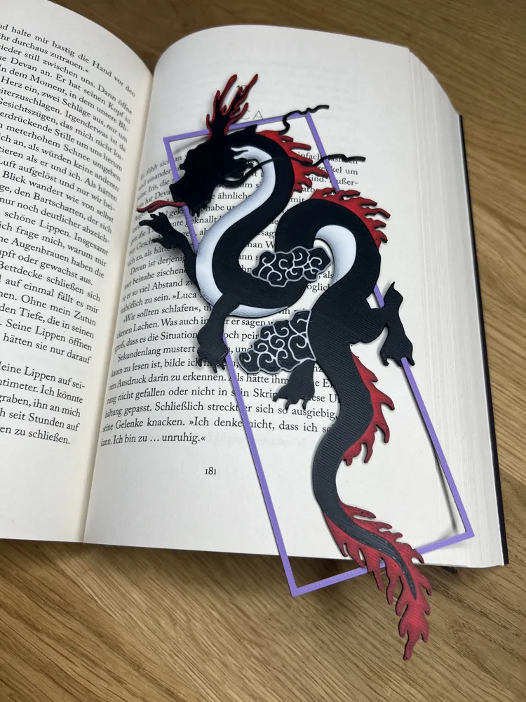Dragon Bookmark 2D Art by FörsterSeppMakerWorld: Download Free 3D Models