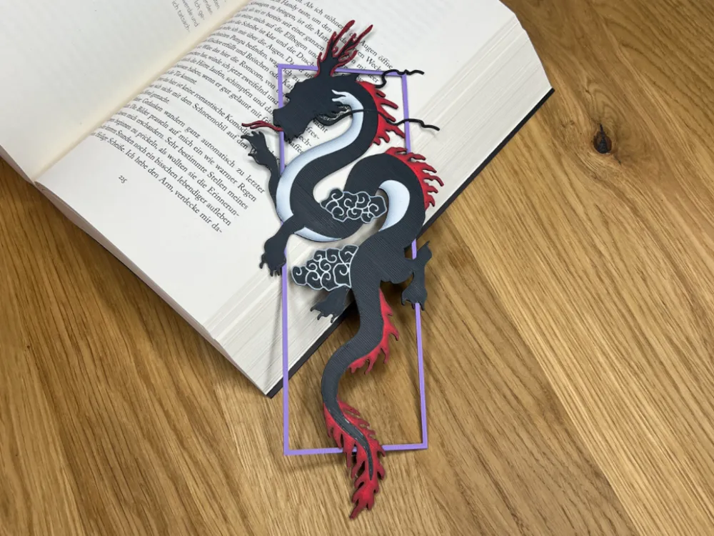 Dragon Bookmark 2D Art by FörsterSeppMakerWorld: Download Free 3D Models