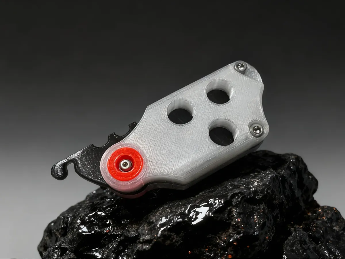 Fidget EDC No 9 Skeletonized Lockless Mini Flipper - Free 3D Print ...