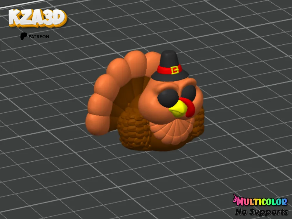 Articulated Turkey - Thanksgiving Day by Kza3D MakerWorld: Download ...