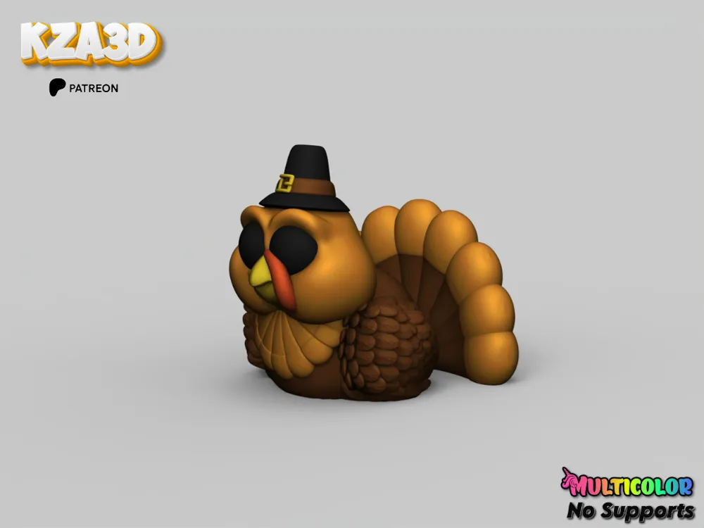 Articulated Turkey - Thanksgiving Day by Kza3D MakerWorld: Download ...