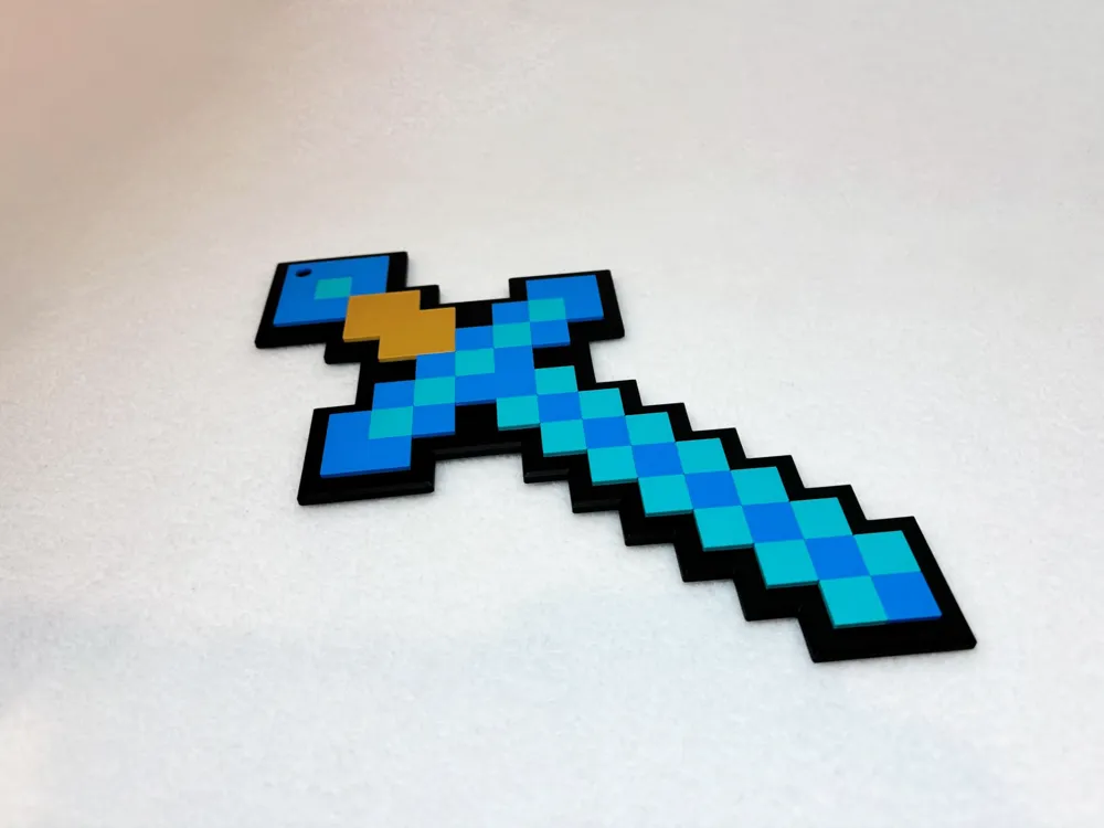 Minecraft diamond sword by Tinker Link - MakerWorld