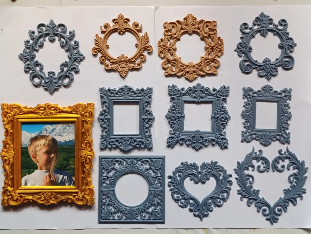 circular frame with decorative frieze by Rossy MakerWorld: Download ...