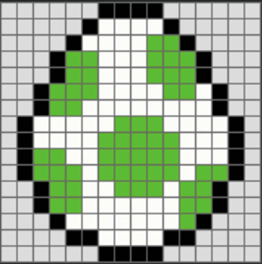 Green Yoshi egg pixel puzzle - Free 3D Print Model - MakerWorld