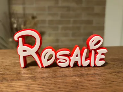 Rosalie Name Disney - Free 3D Print Model - MakerWorld