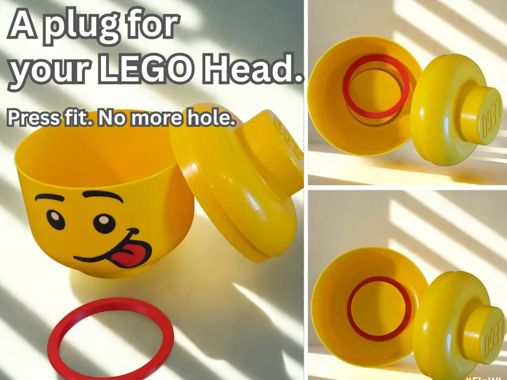 L E G O plug for head box - Clean. No more hole. - Free 3D Print Model ...