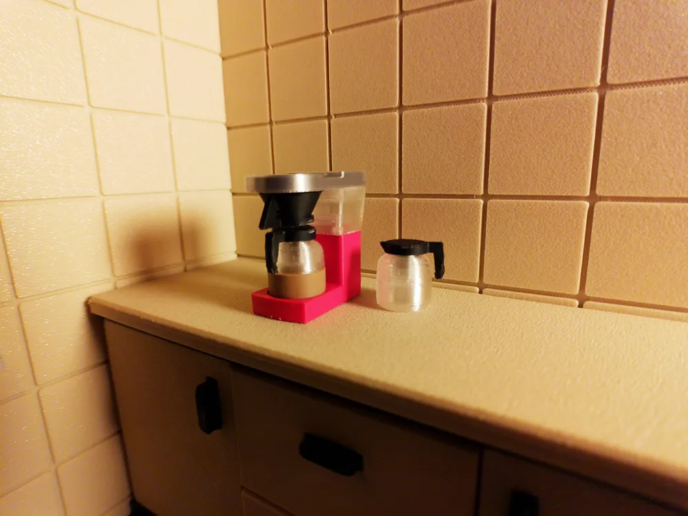 Dollhouse - Classic Coffee Maker / Machine - Free 3D Print Model ...