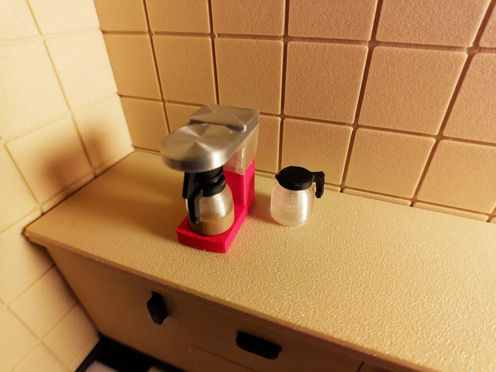 Dollhouse - Classic Coffee Maker / Machine - Free 3D Print Model ...