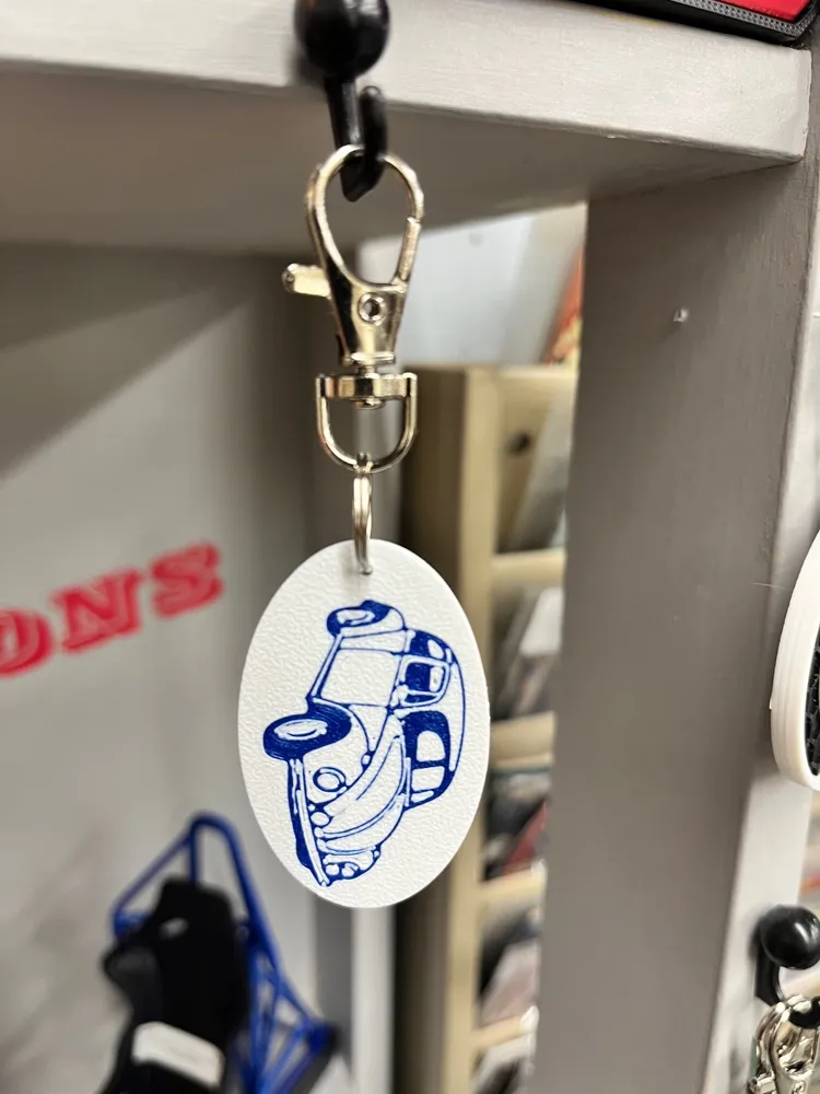 VW Beetle Bug Fusca Keychain - Free 3D Print Model - MakerWorld