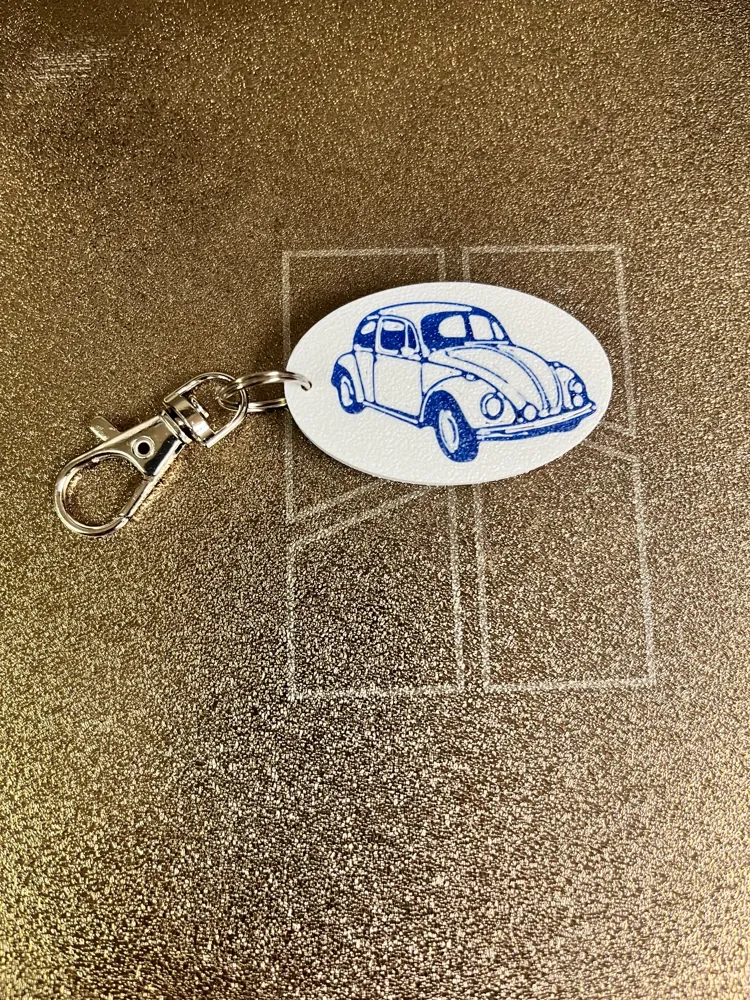 VW Beetle Bug Fusca Keychain - Free 3D Print Model - MakerWorld