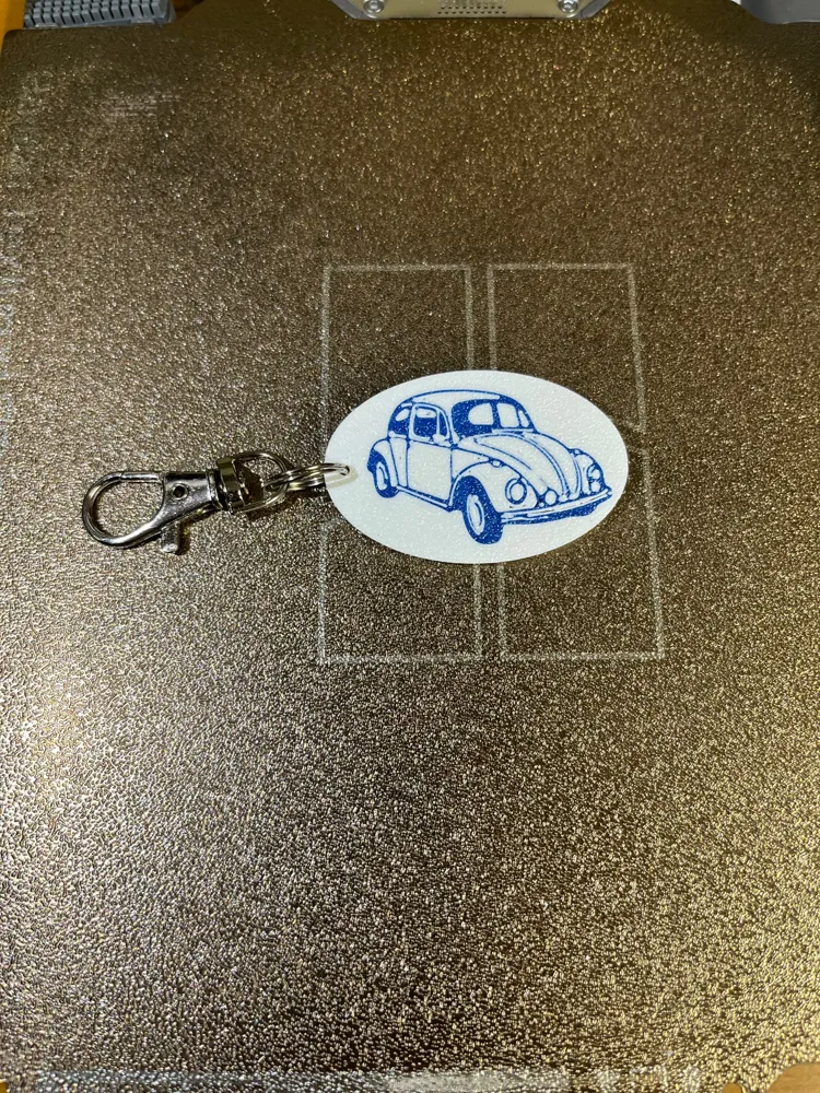 VW Beetle Bug Fusca Keychain - Free 3D Print Model - MakerWorld