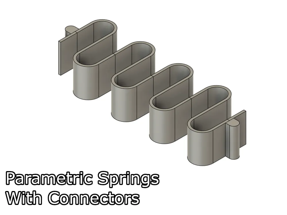 Parametric springs with connectors by Mauker MakerWorld: Download Free ...