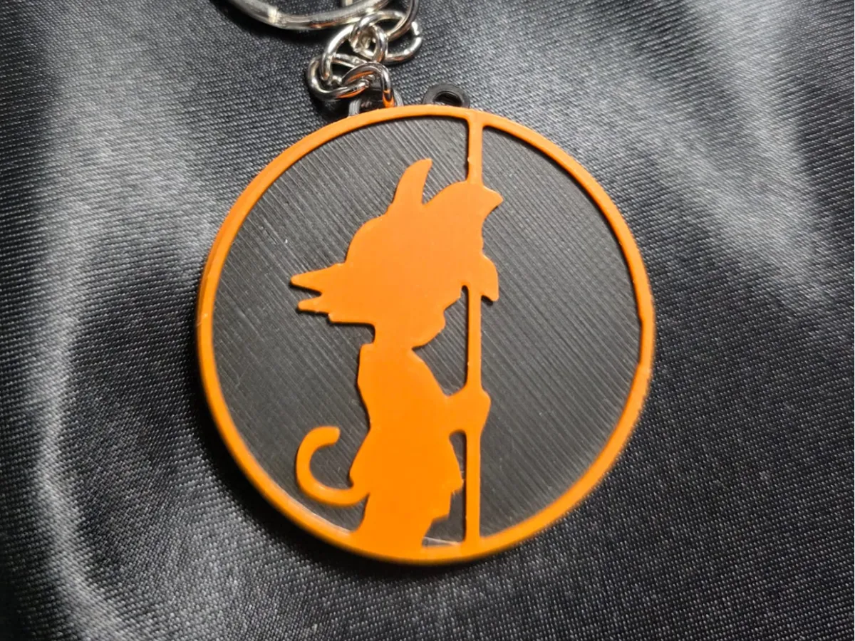 Dragon Ball - Baby Goku silhouette - Keychain - Free 3D Print Model ...