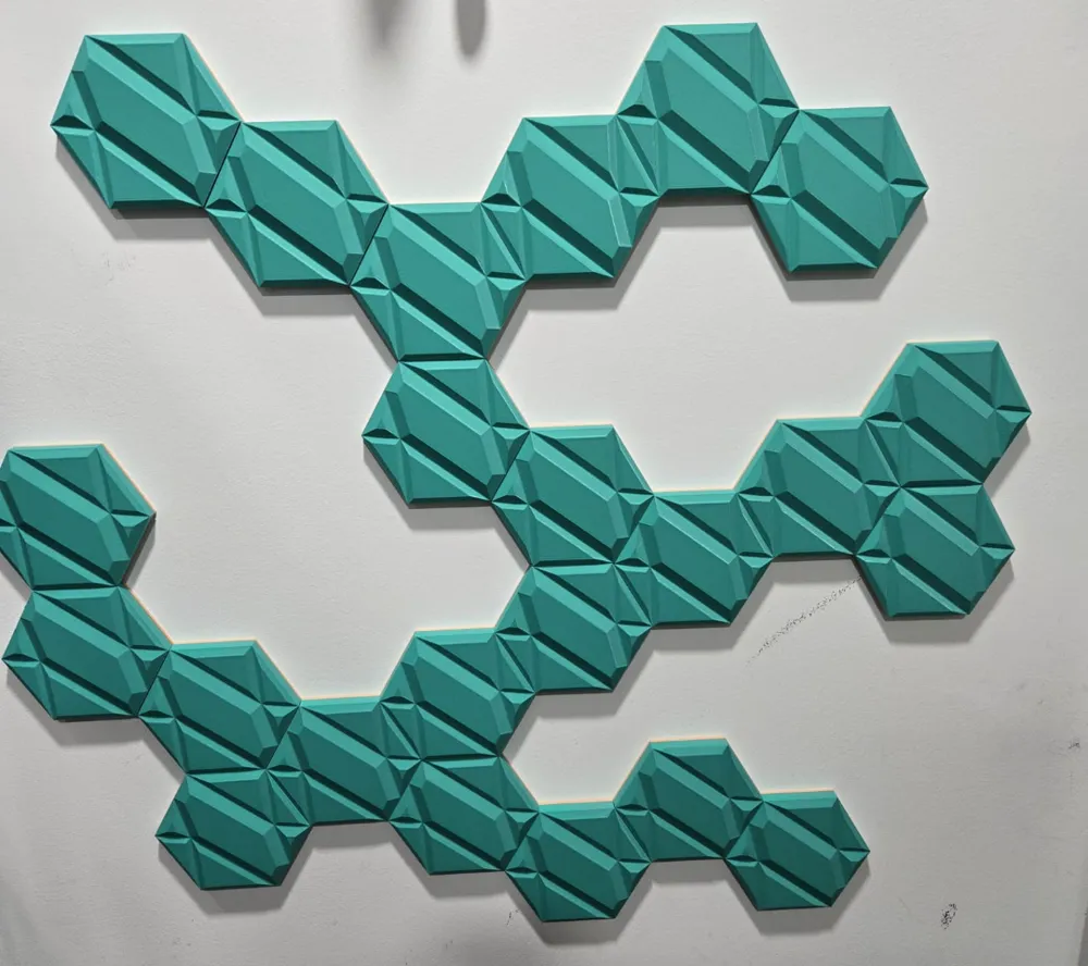 3d hexagon for wall by kriativu 3DMakerWorld: Download Free 3D Models