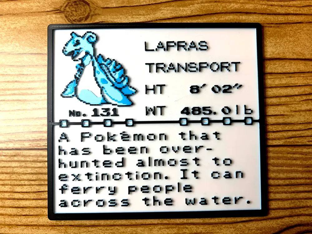 Pokemon Pokedex Lapras by CraftyFox3D MakerWorld: Download Free 3D Models