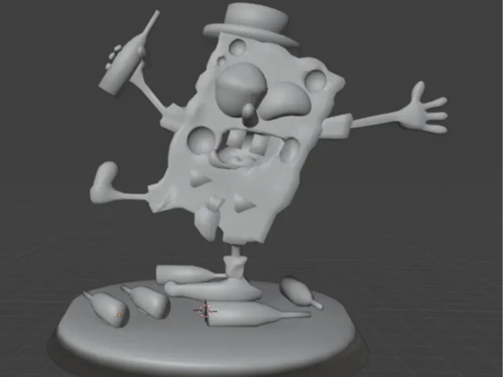 drunk spongebob - Free 3D Print Model - MakerWorld