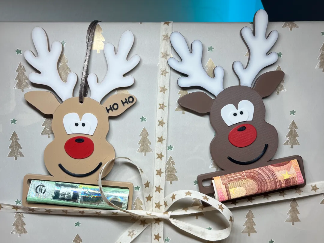 Reindeer Money Holder // Christmas Money Gift by LetHimPrint MakerWorld ...