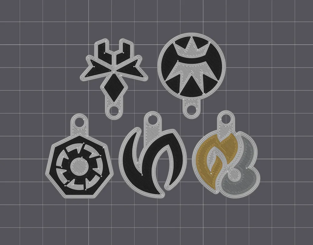 TCG Binder Set symbol Key Chain by jak. MakerWorld: Download Free 3D Models