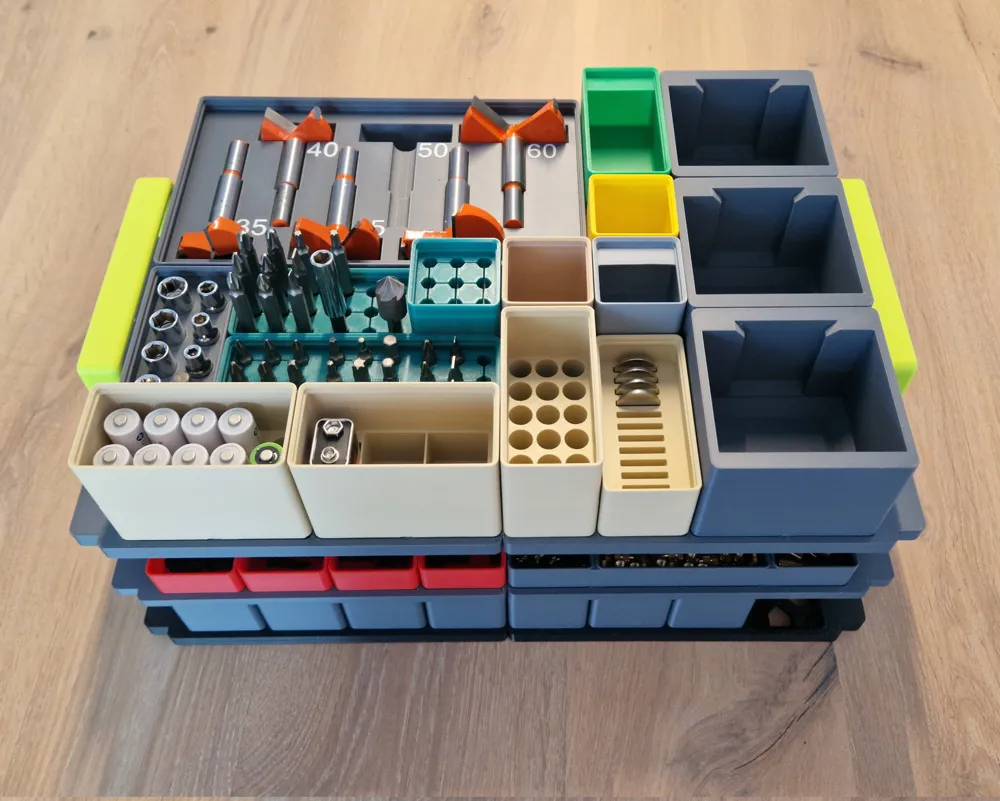 Gridfinity Makpac stackable tray (magnetic) by TmDvd - MakerWorld