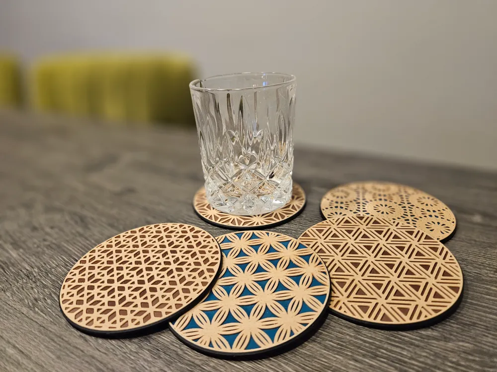 Japanese Kumiko Inspired Coasters by andwoh MakerWorld: Download Free ...