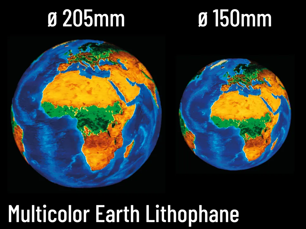 Multicolor Earth Lithophane - four colors - Free 3D Print Model ...