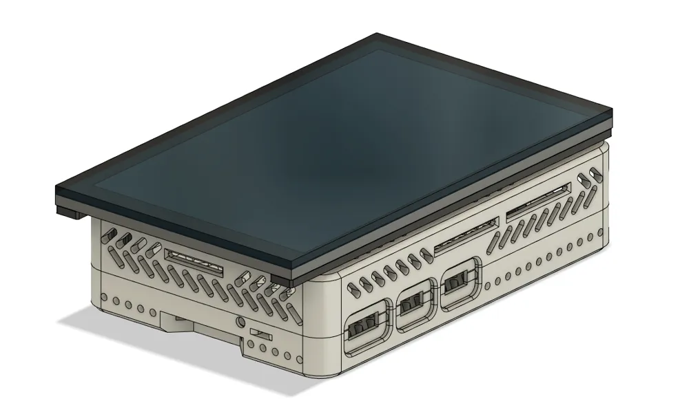 Raspberry Pi 5 Snap Fit Vented Case for Pimoroni Hyperpixel 4" by addohm MakerWorld: Download ...