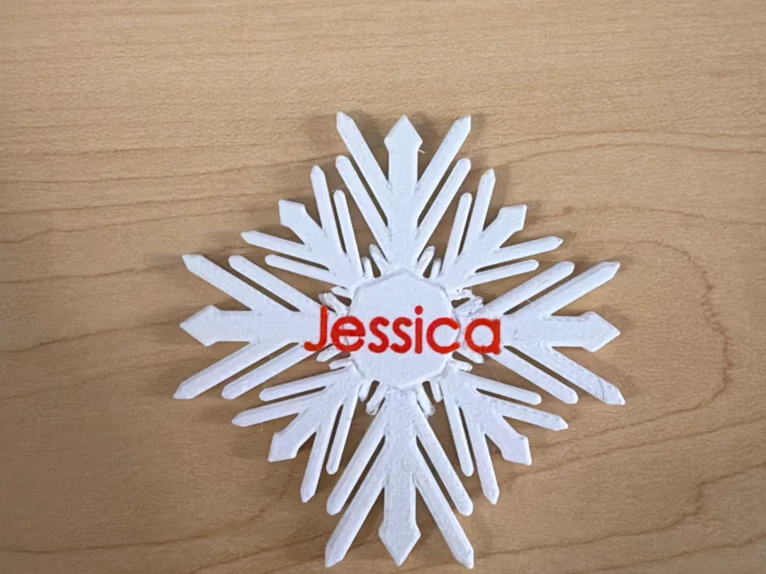 Snowflake With Names - Free 3D Print Model - MakerWorld