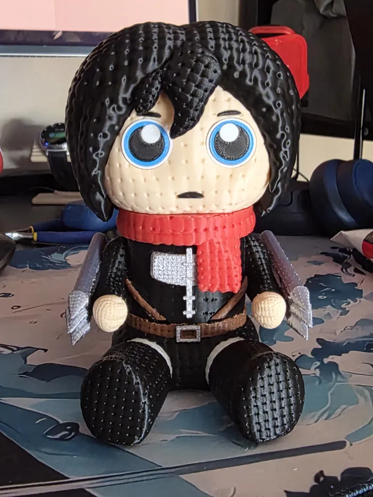 Mikasa Ackerman - Tricoté - Lance Foudroyante - Modèle d'Impression 3D ...