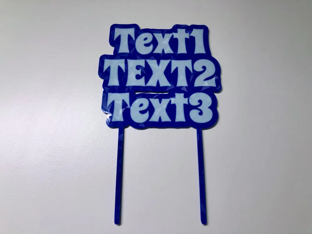 Customizable Cake Topper - Parametric Remixed by nolom MakerWorld ...