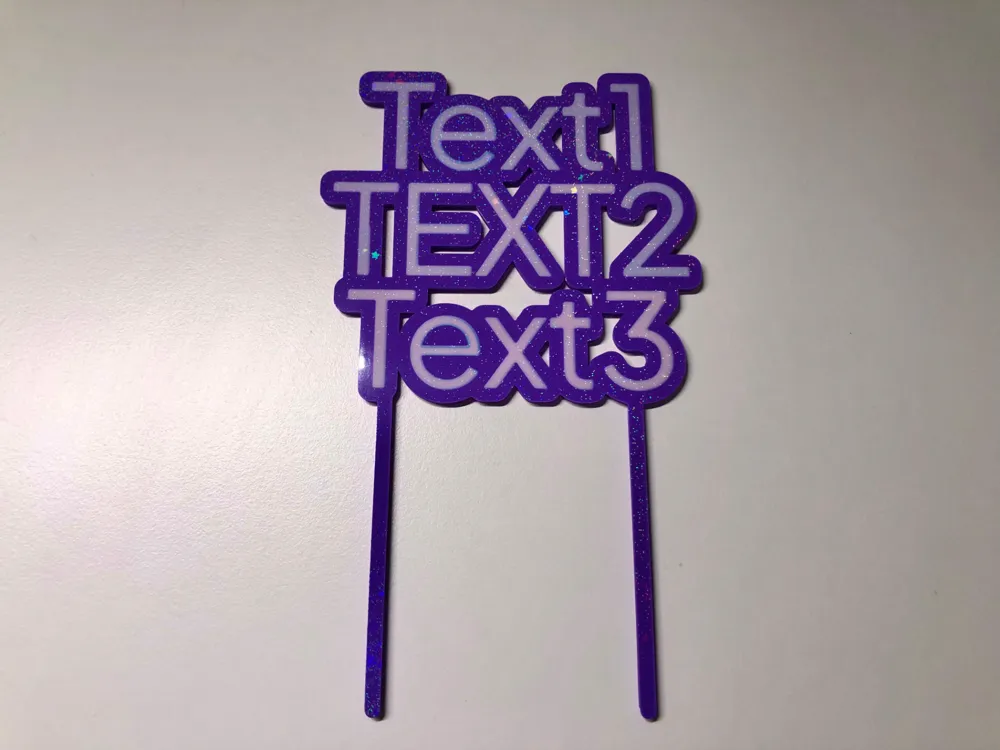 Customizable Cake Topper - Parametric Remixed by nolom MakerWorld ...