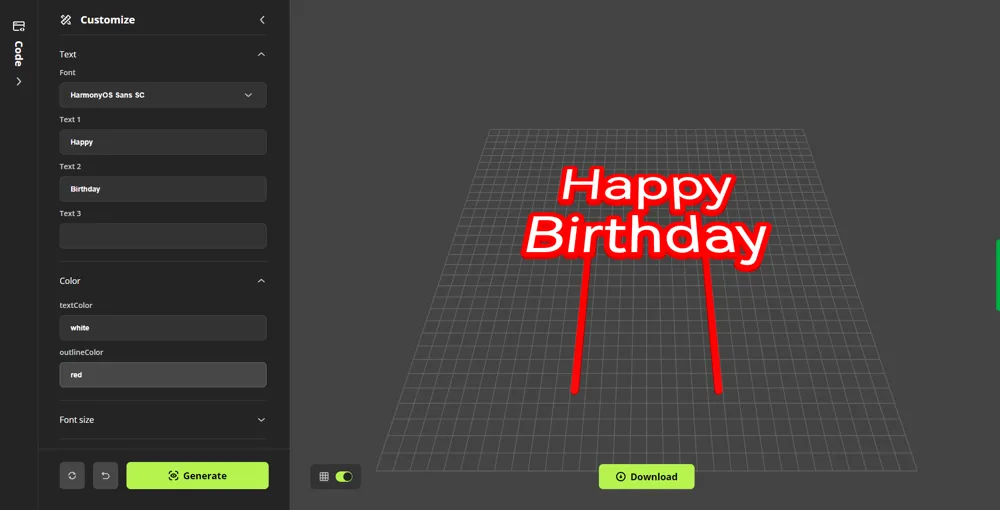 Customizable Cake Topper - Parametric Remixed by nolom MakerWorld ...