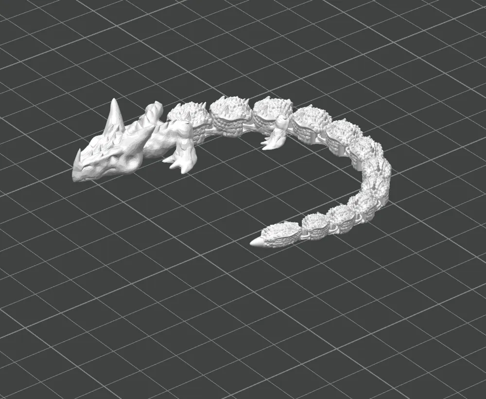 Last filament articulated rocky dragon (5 grams) by Sven - MakerWorld