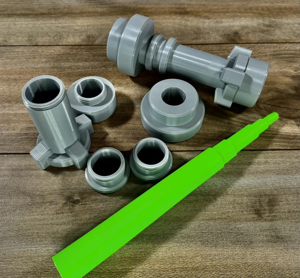 Brick Style Lightsaber with Telescoping Blade - Free 3D Print Model ...