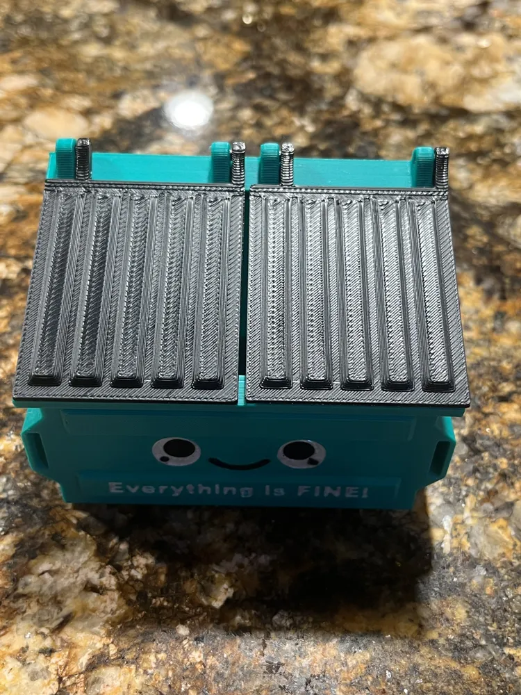 Everything is FINE! Dumpster Fire desk display - Free 3D Print Model ...