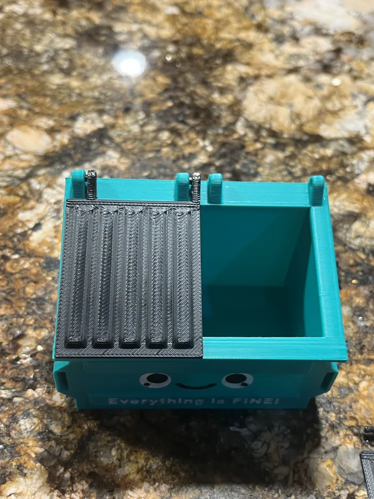 Everything is FINE! Dumpster Fire desk display - Free 3D Print Model ...