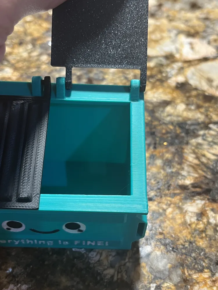 Everything is FINE! Dumpster Fire desk display - Free 3D Print Model ...