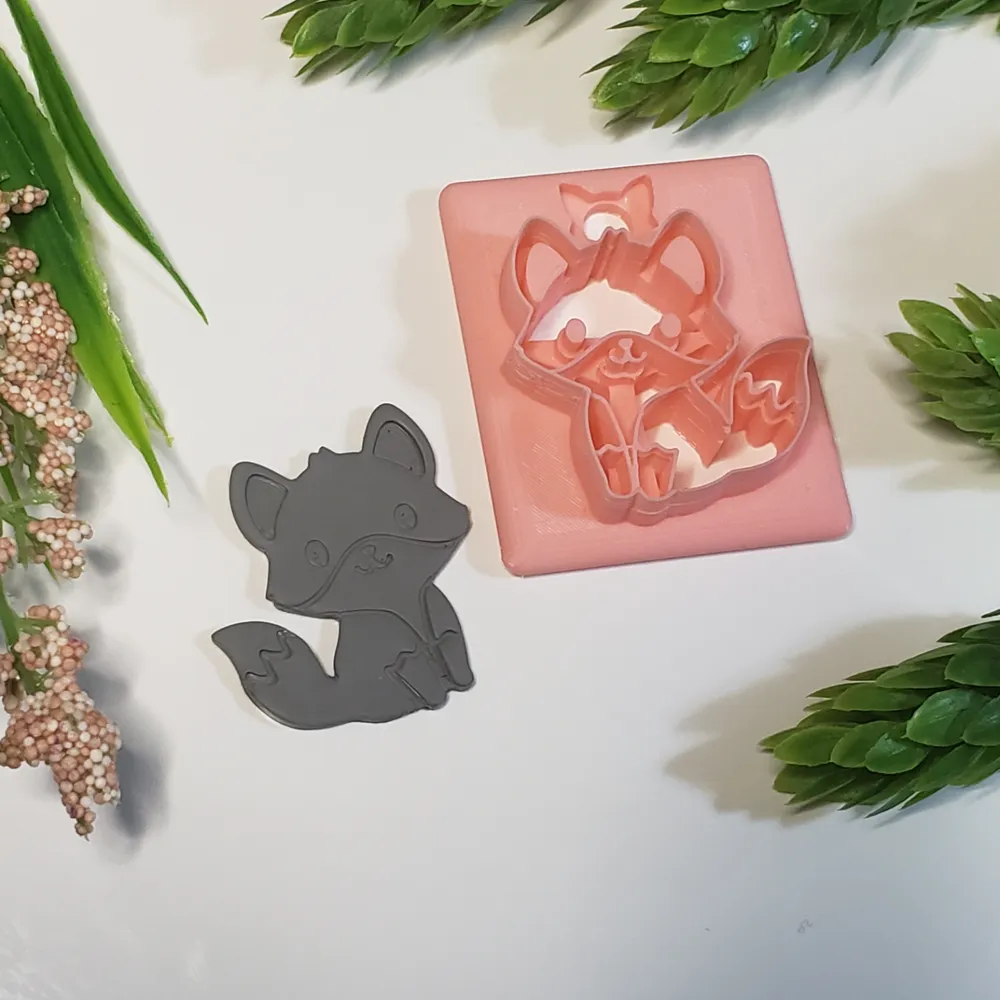 Cute Fox Polymer Clay Earring Cutter by The Pudgy Art Bandit - MakerWorld