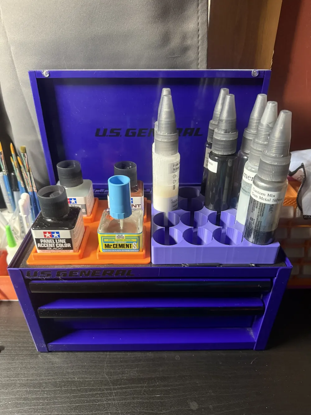 Tamiya/ Mr Hobby Glue And Paint Gridfinity Holder - Free 3D Print Model ...