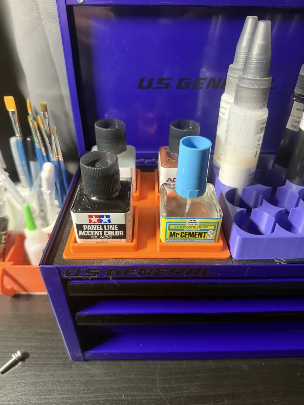 Tamiya/ Mr Hobby Glue And Paint Gridfinity Holder - Free 3D Print Model ...