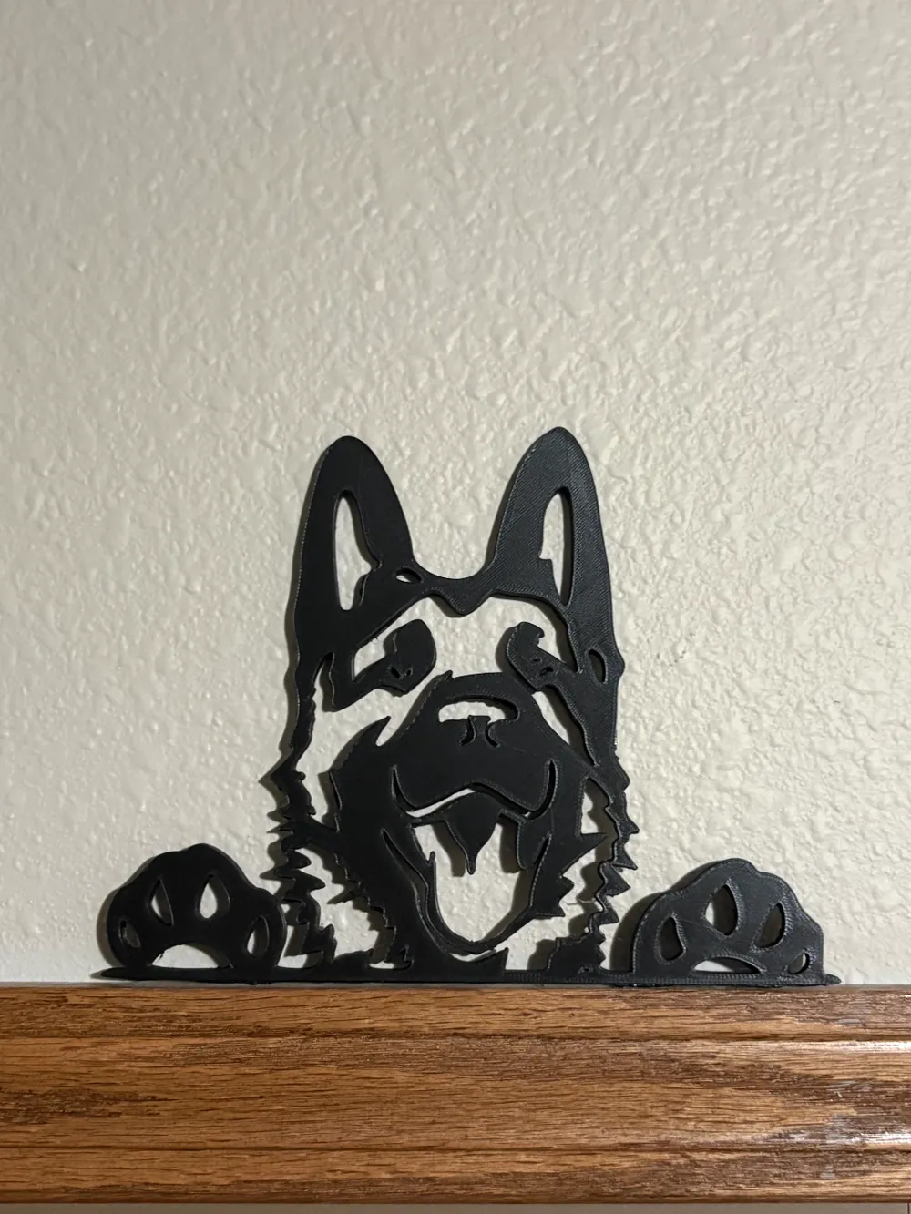 Detailed German Shepard Head Wall Art by Mottprints - MakerWorld